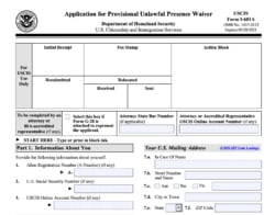 Forms I-601, I-601A - Applying For a Waiver of Inadmissibility