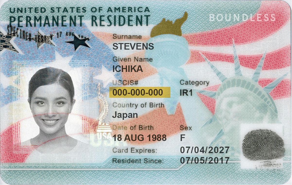  Alien Registration Number 