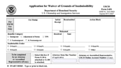 Forms I-601, I-601A - Applying For a Waiver of Inadmissibility
