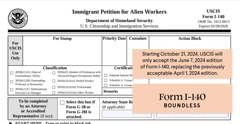 Form I-140: A Comprehensive Guide for 2024 for Employers and International Employees - Boundless
