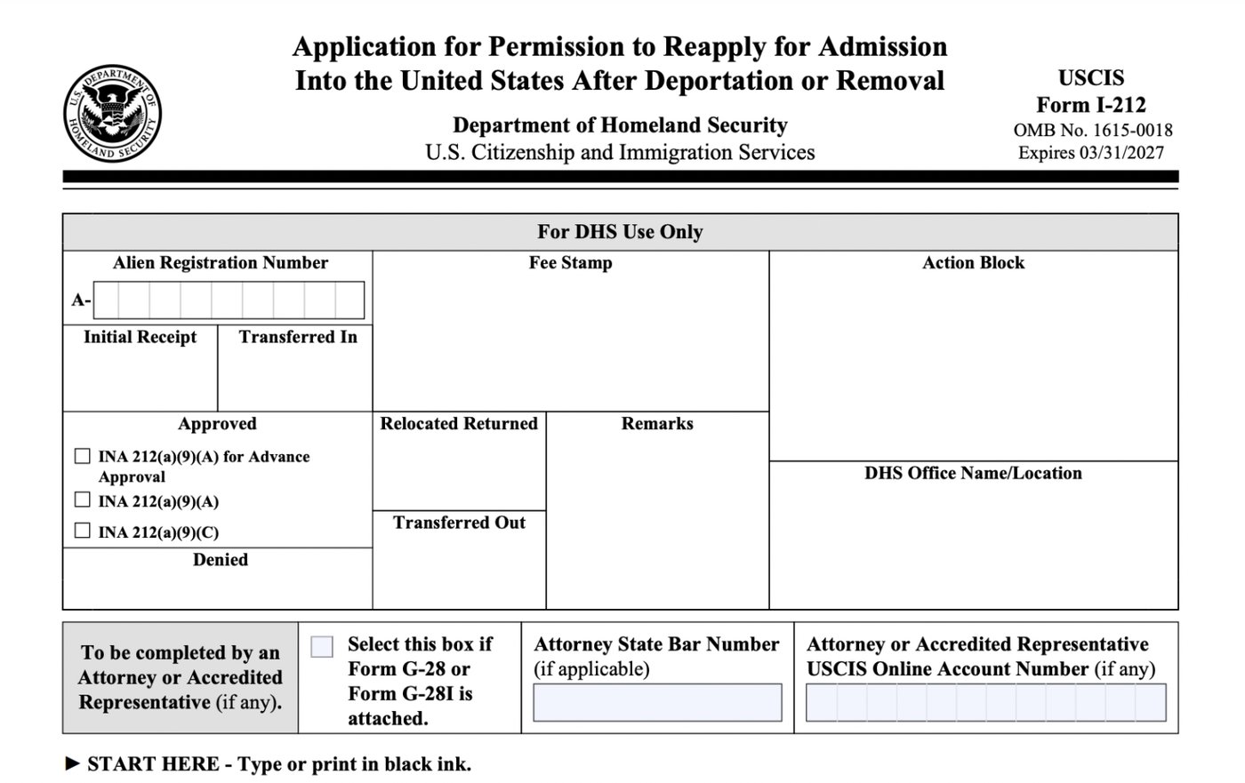 Form I-212, Explained