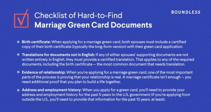 What Documents Do We Need for a Marriage Green Card?