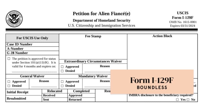 Form I-129F, the Petition for Alien Fiancé, Explained