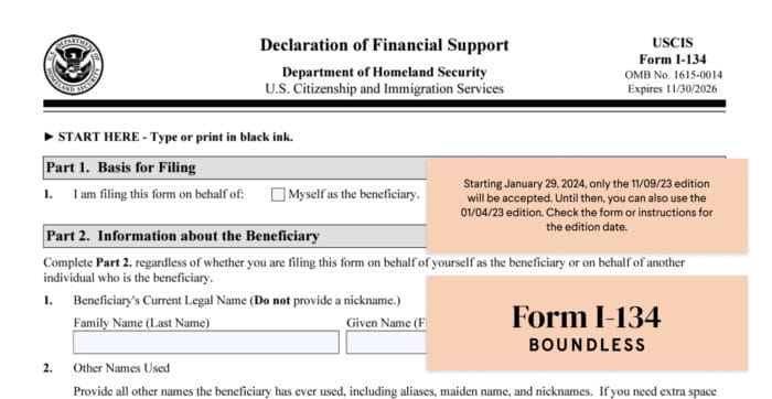 Form I-134, Explained - Declaration of Financial Support