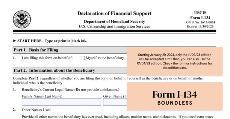 Form I-134, Explained - Declaration of Financial Support