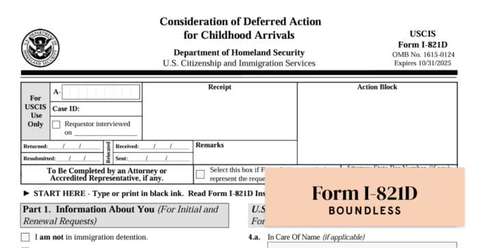 DACA Form I-821D, Explained - Boundless